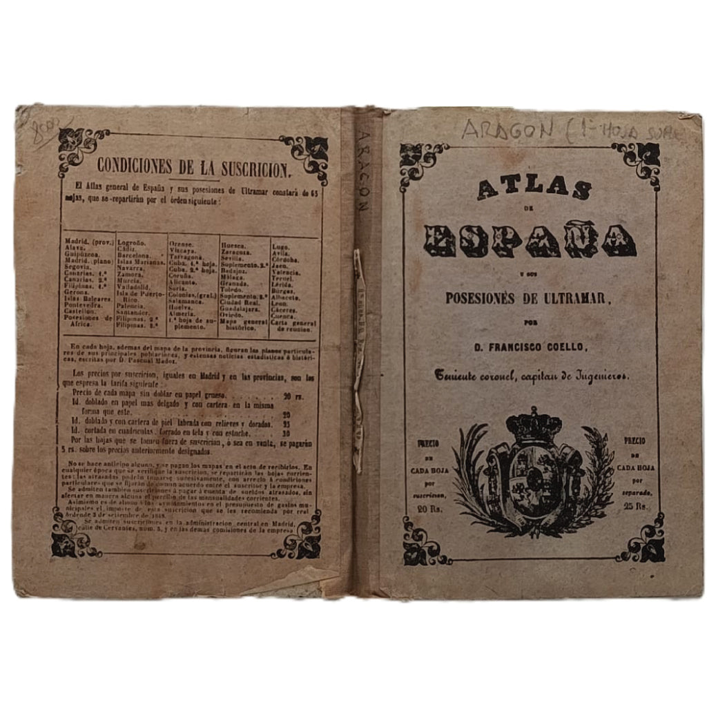 ATLAS DE ESPAÑA Y SUS POSESIONES DE ULTRAMAR: PRIMERA HOJA DE SUPLEMEN ...